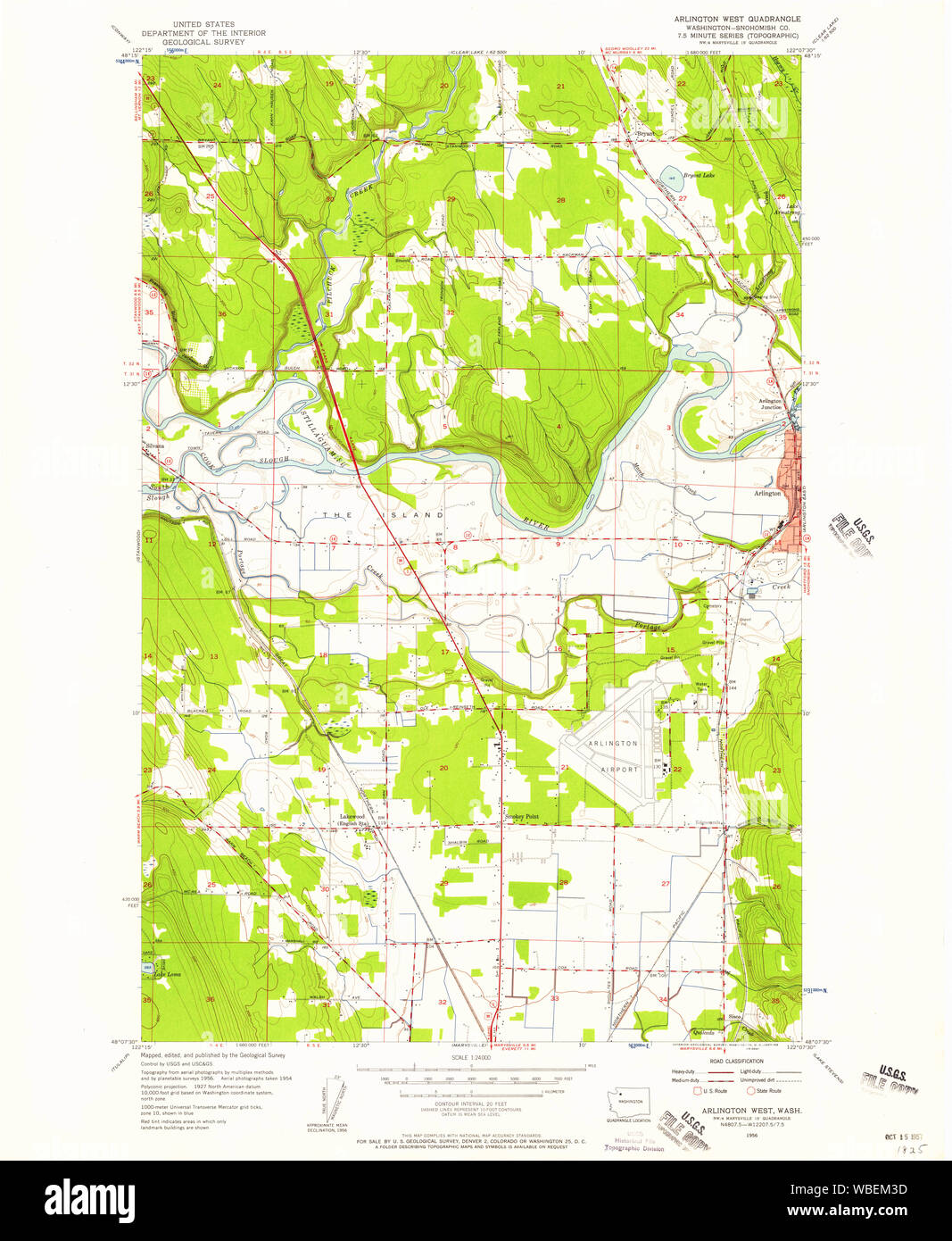 Map of arlington washington hi-res stock photography and images - Alamy