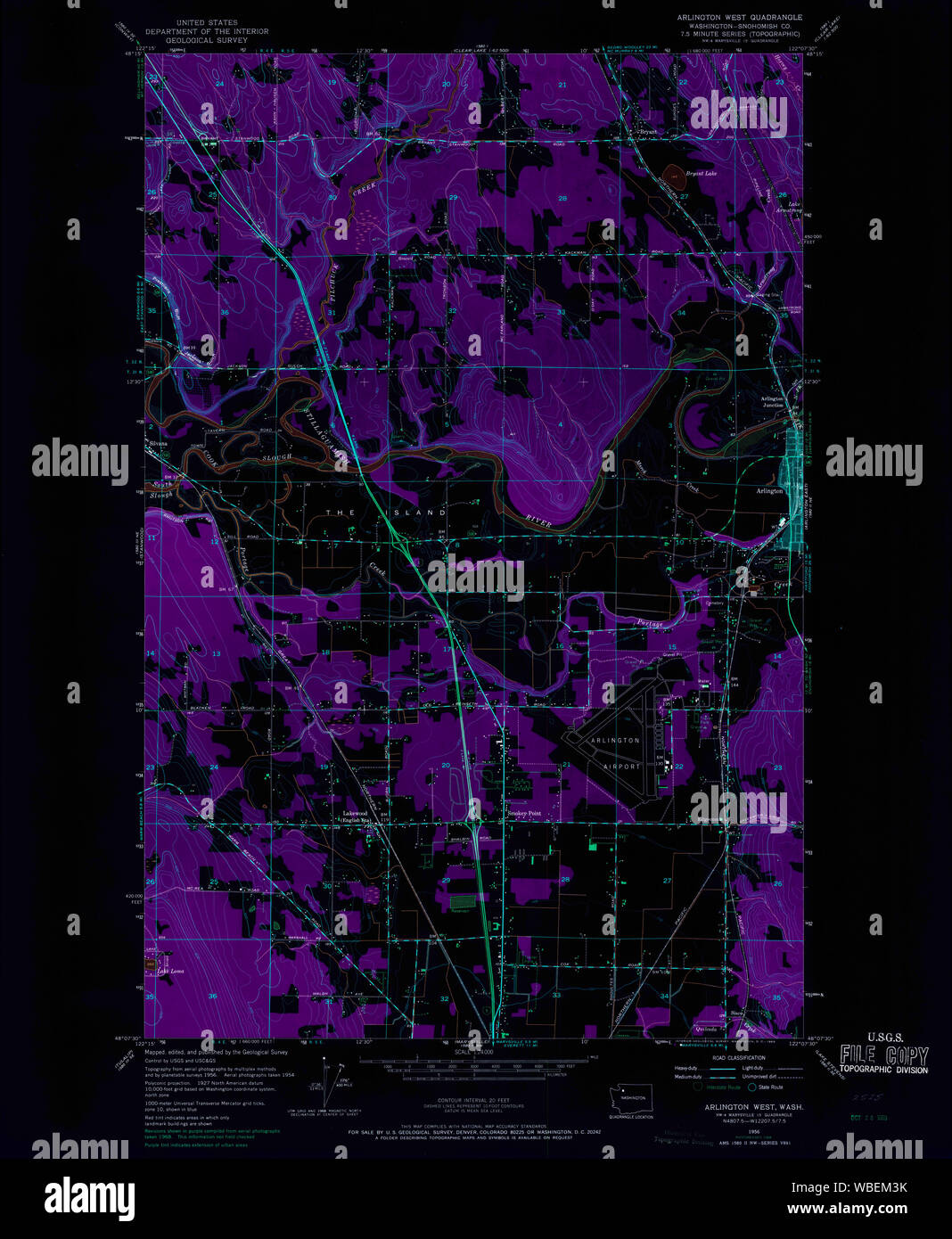 Map of arlington washington hi-res stock photography and images - Alamy