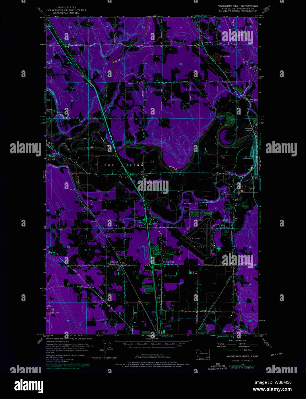 Map of arlington washington hi-res stock photography and images - Alamy
