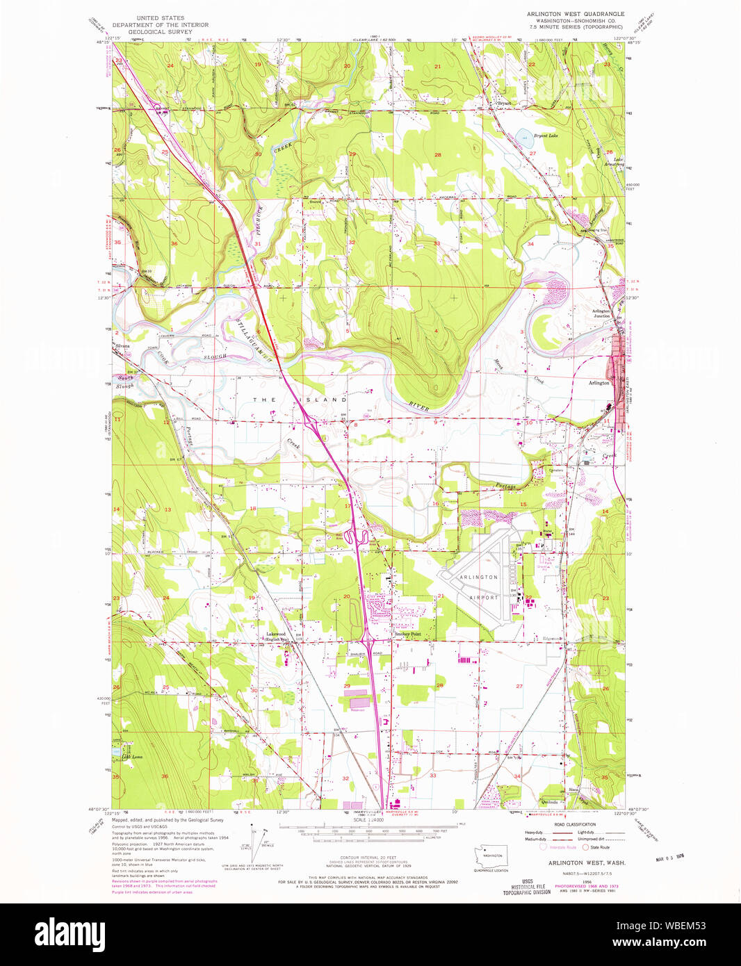 Map of arlington washington hi-res stock photography and images - Alamy