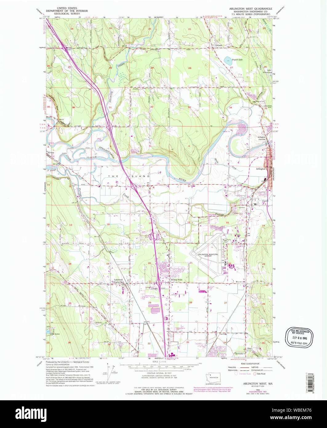 Map of arlington washington hi-res stock photography and images - Alamy