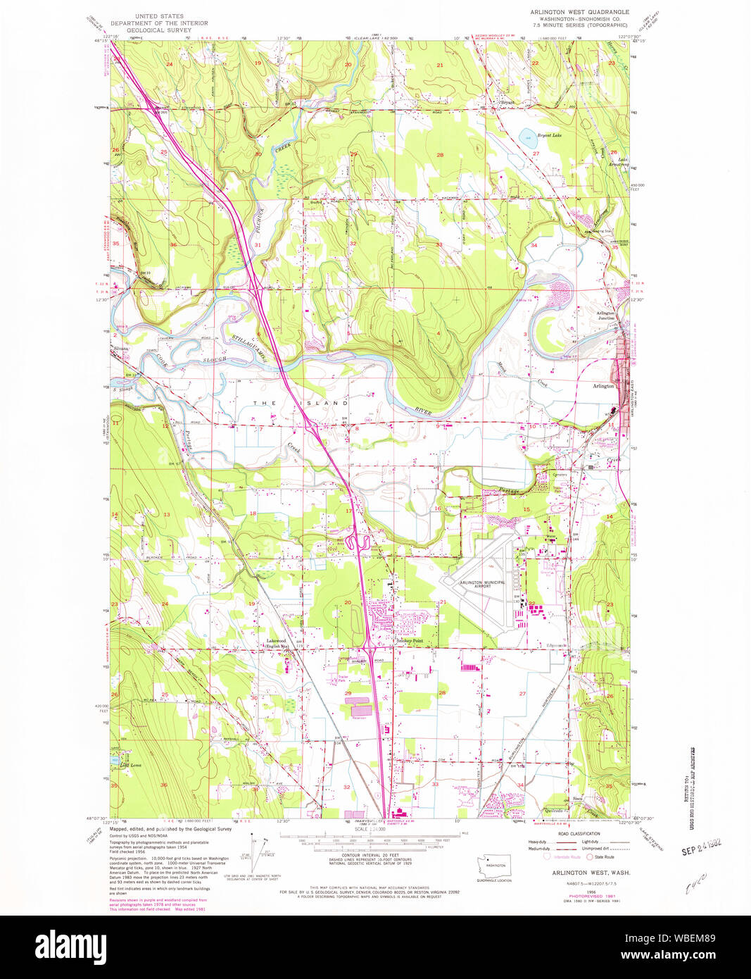 Map of arlington washington hi-res stock photography and images - Alamy