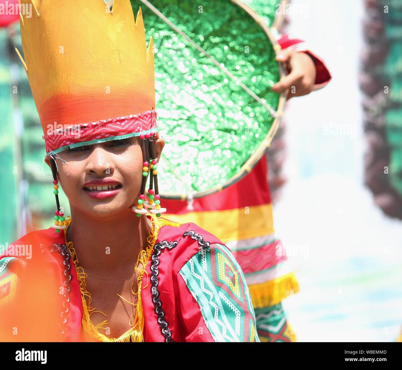 Davao City, Philippines-August 2014: Close up of a street dancer in ...