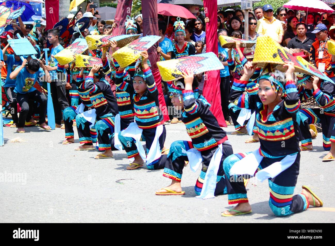 Davao City, Philippines-August 2014: Participants of the streetdancing ...