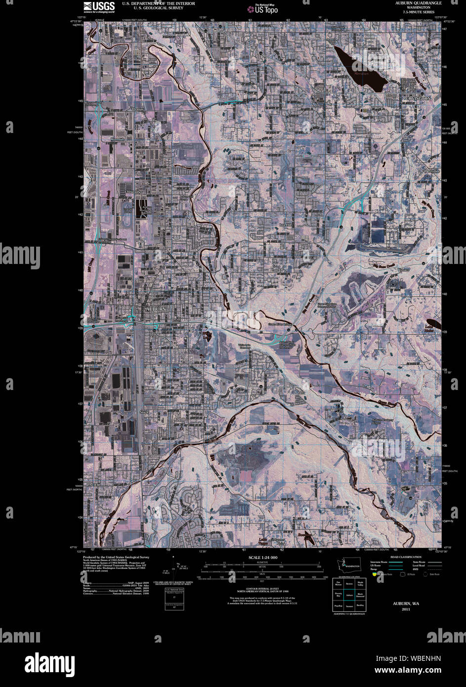 Auburn washington map hi-res stock photography and images - Alamy