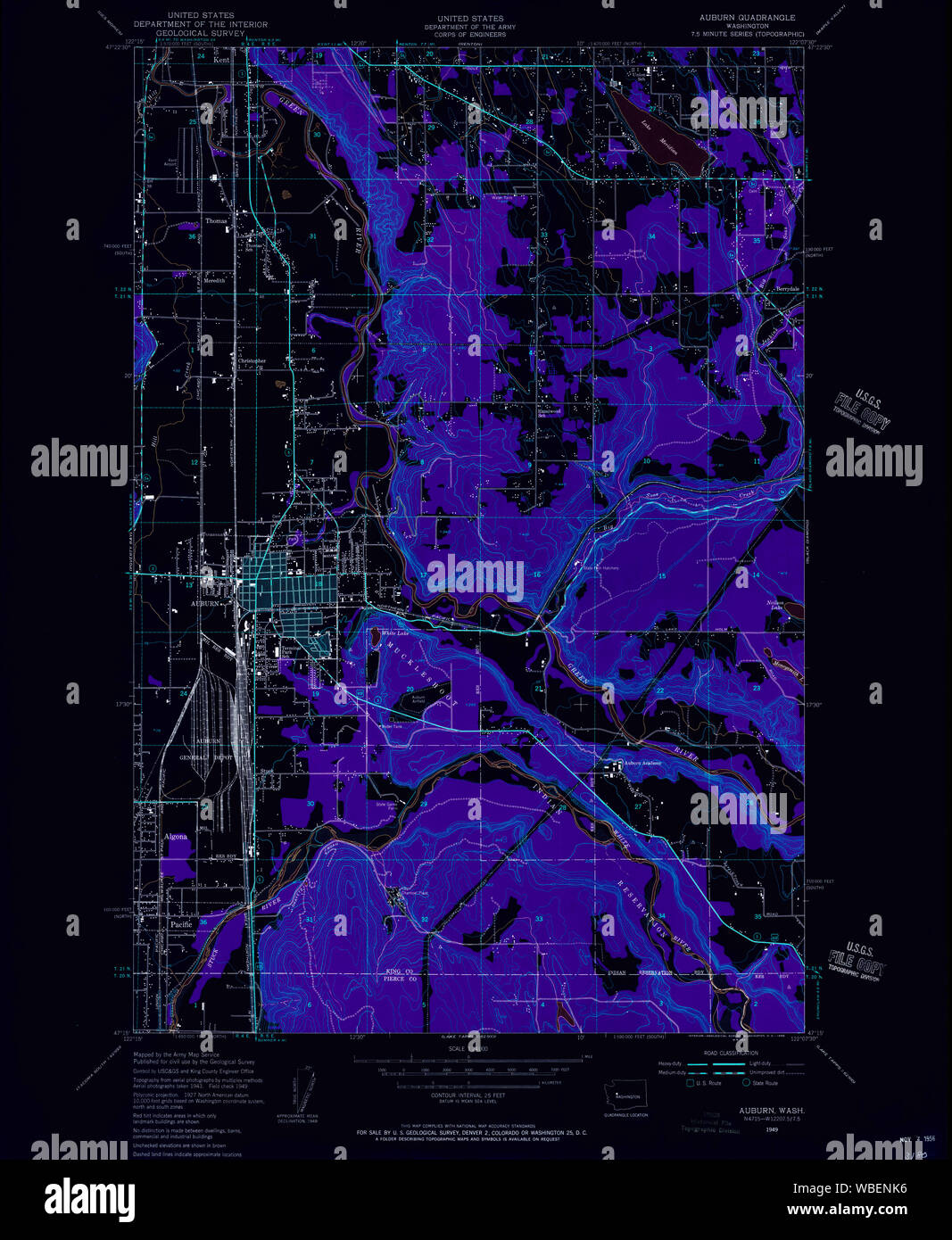 Map of auburn washington hi-res stock photography and images - Alamy