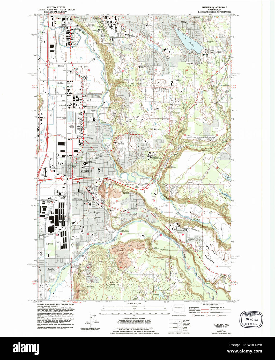 Auburn washington state map hi-res stock photography and images - Alamy