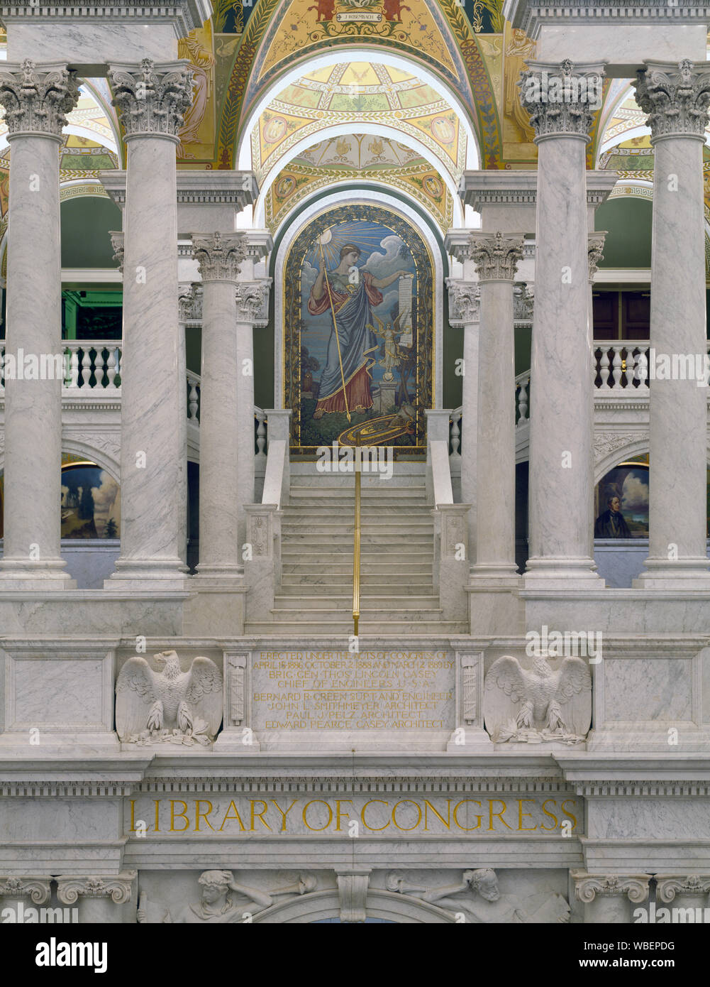 Gallery of the Great Hall of the Library of Congress Thomas Jefferson ...