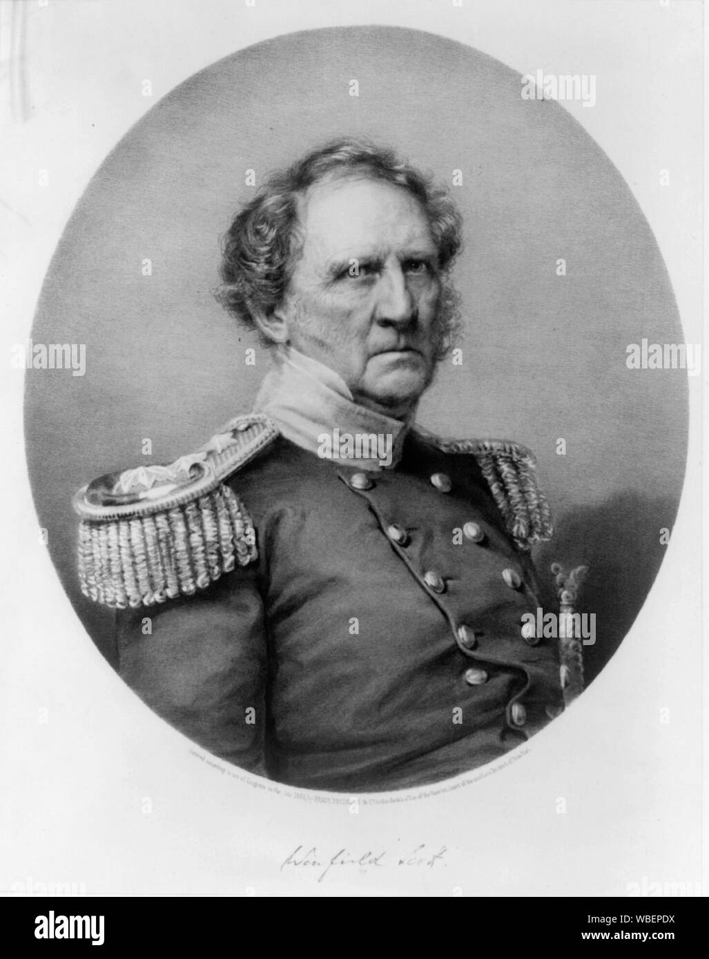 Gallery of illustrious Americans. Winfield Scott Stock Photo - Alamy