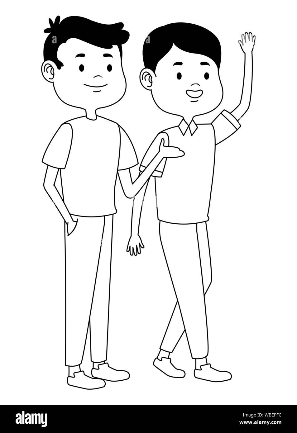 Friends Cartoon Black And White