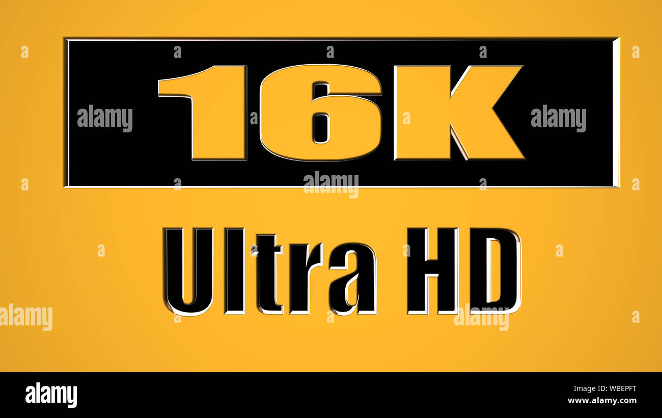 The 3D rendering of 16K - display resolution - computer generated image ...