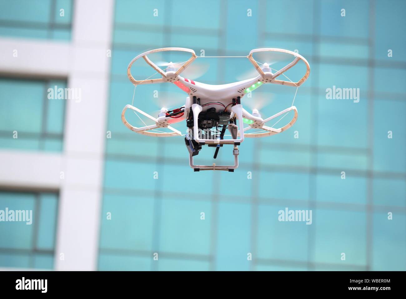 Davao City, Philippines-August 2014: Close up of a drone flying in the ...