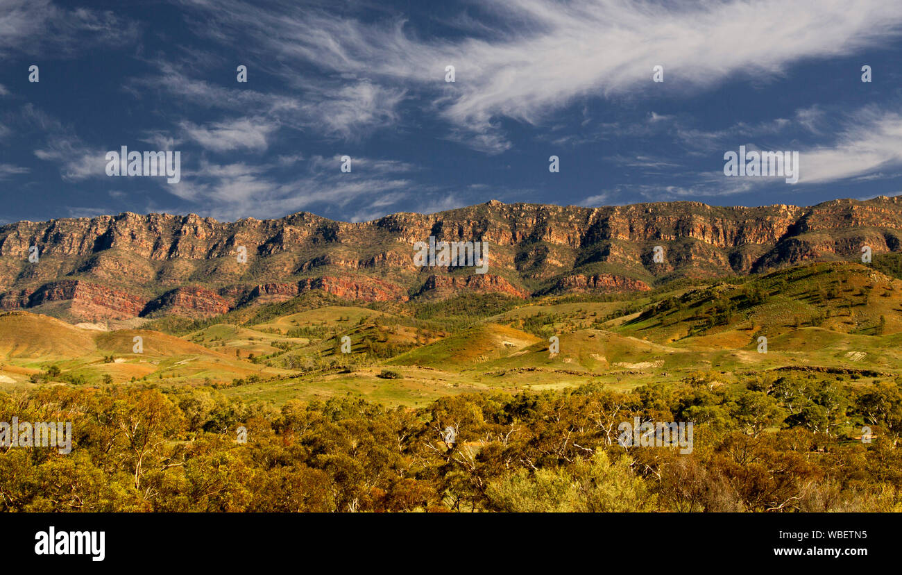 Stunning colourful landscape in Flinders Ranges National Park with ...