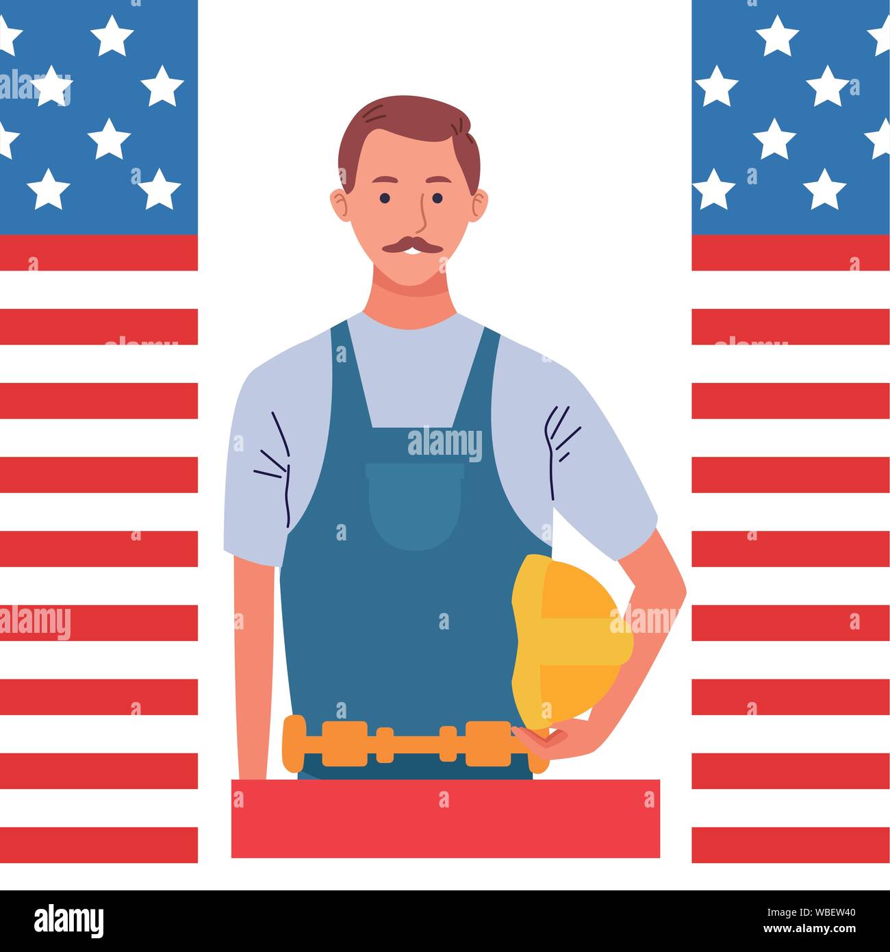 labor day employment celebration cartoon Stock Vector Image & Art - Alamy
