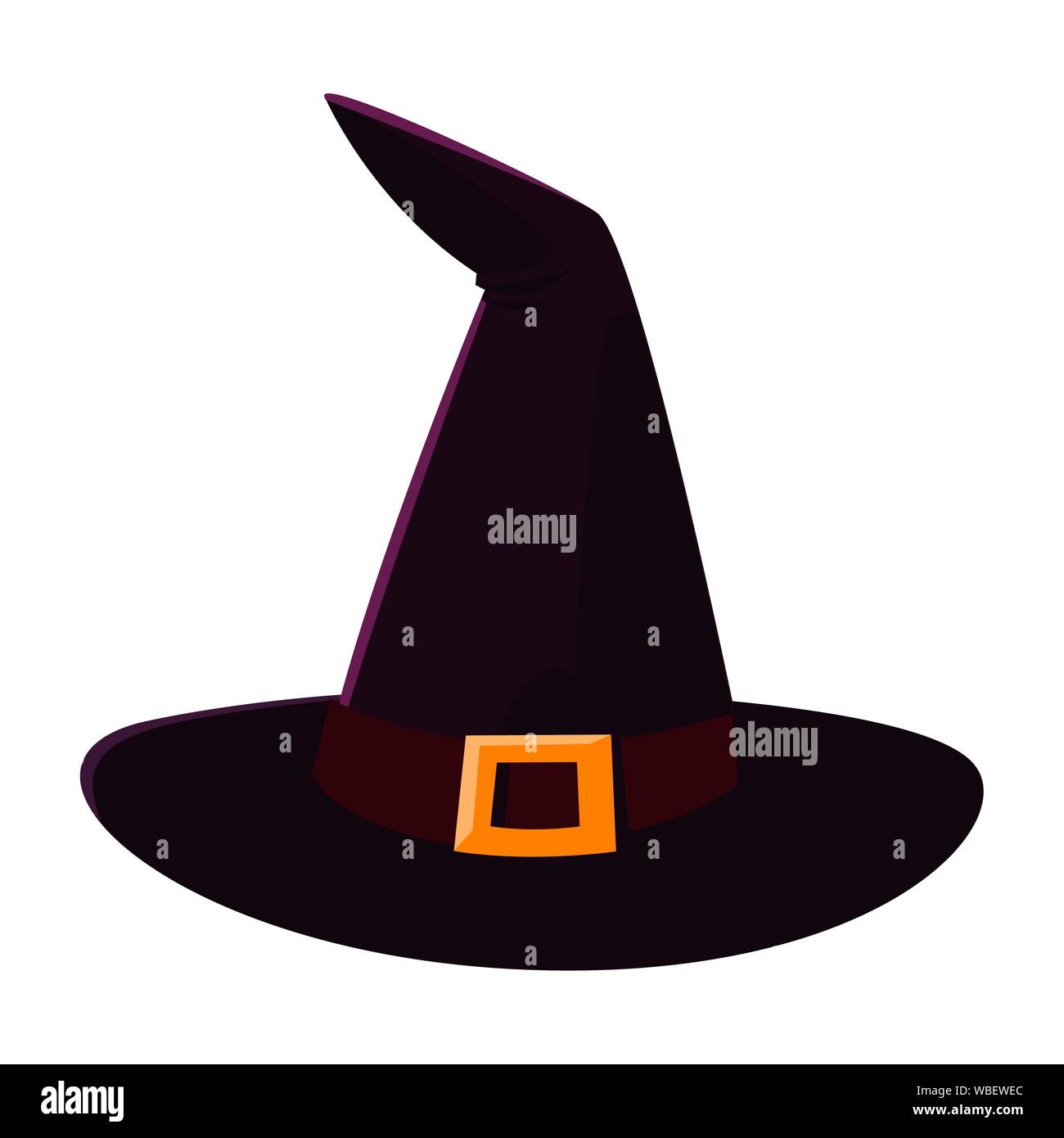 witch hat happy halloween celebration design vector illustration Stock ...