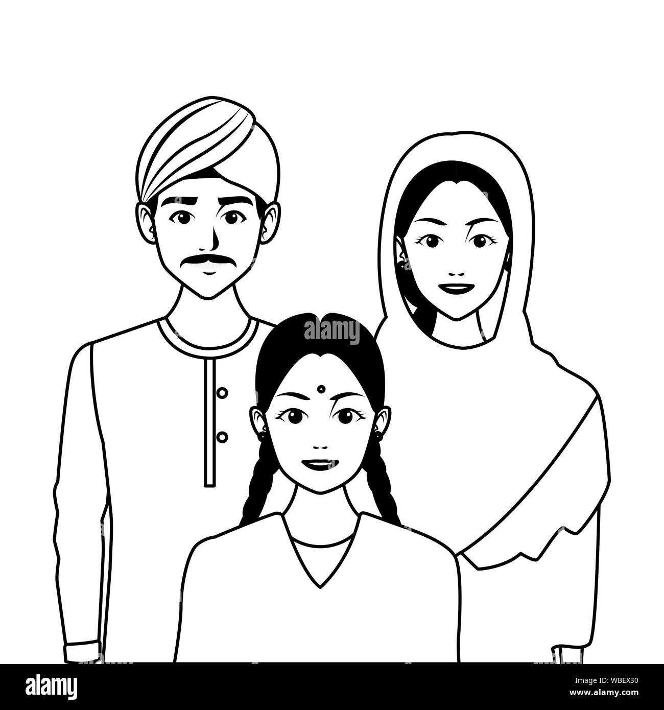 indian asian oriental culture cartoon Stock Vector Image & Art - Alamy