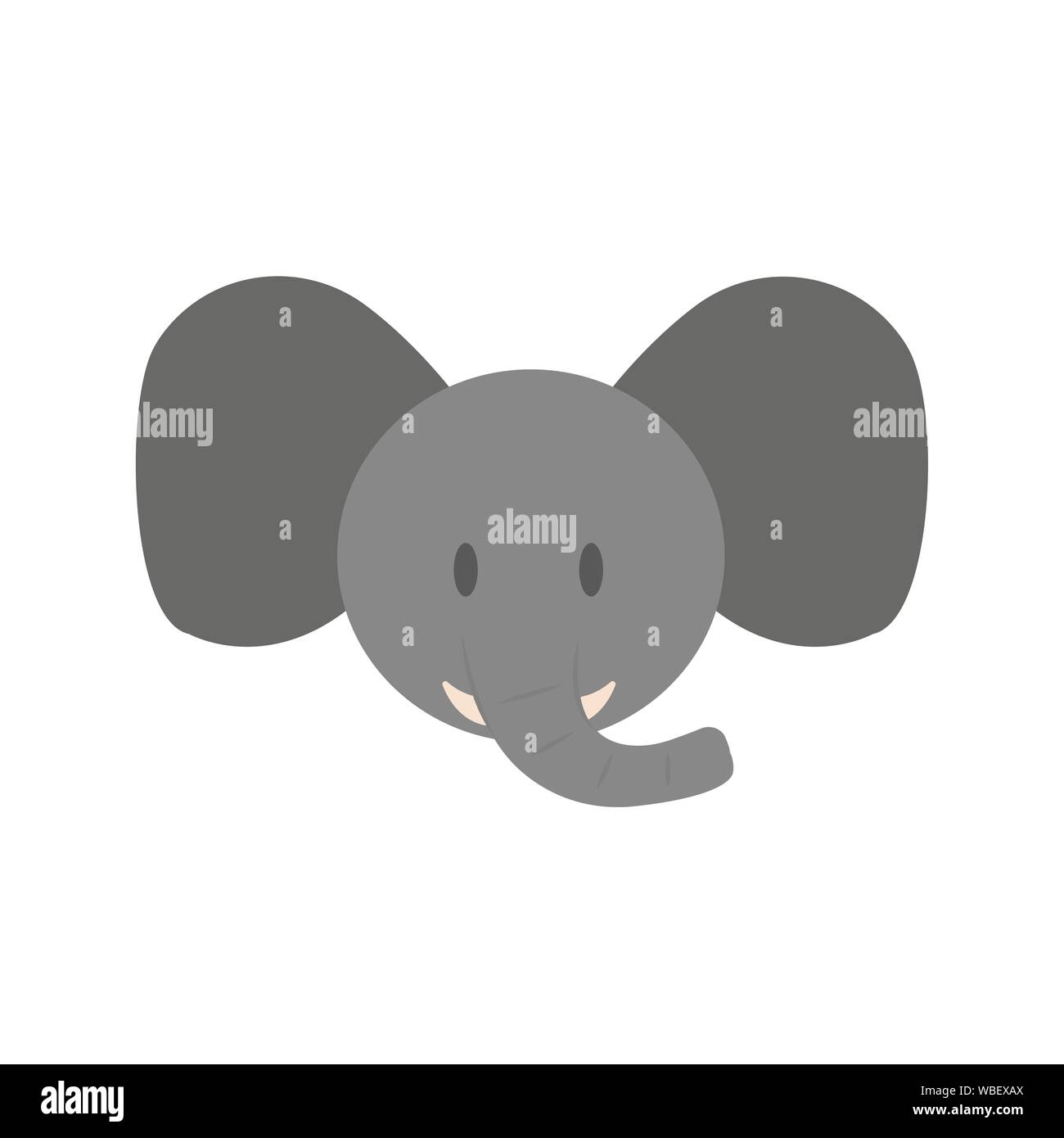 Cute elephant face Stock Vector Image & Art - Alamy