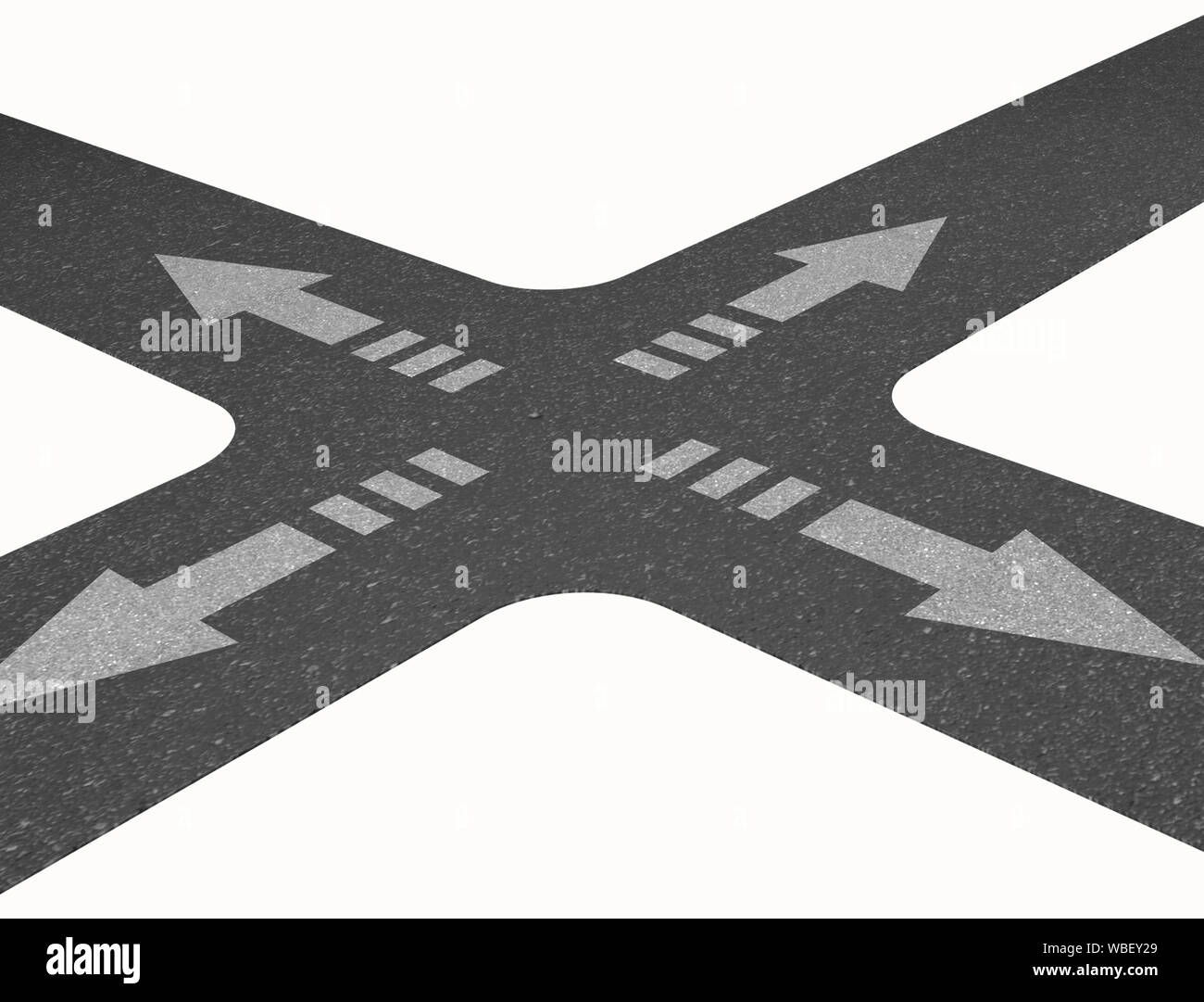 The concept of crossroads in uncertainty concept Stock Photo - Alamy