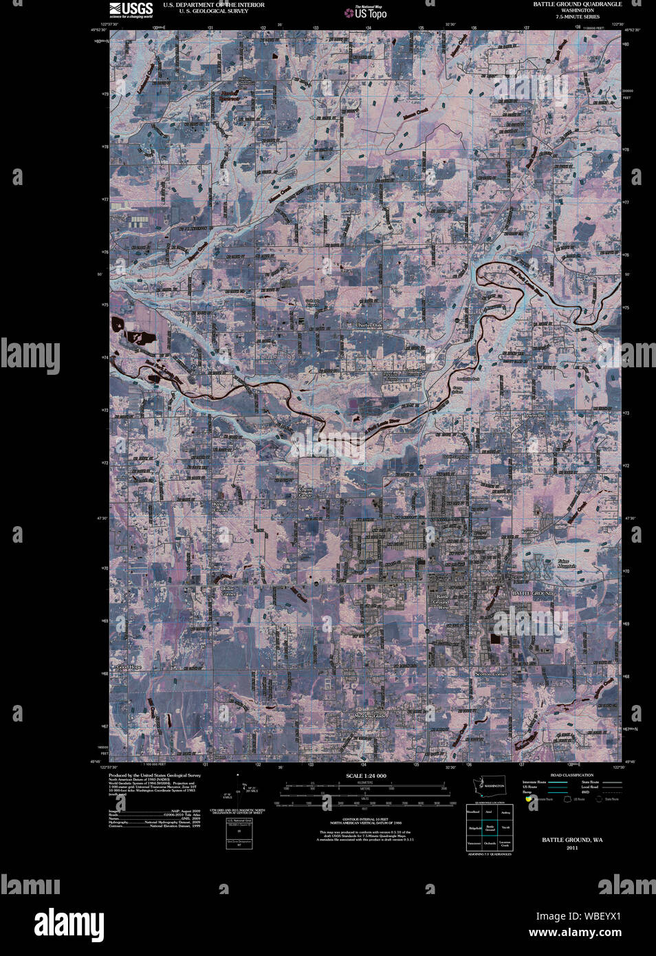 Battle ground washington map hi-res stock photography and images - Alamy