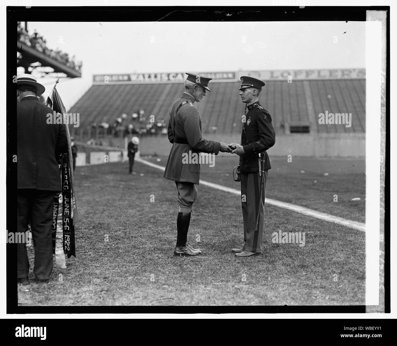 Gen. Allen and Capt. Auld of Western, competitive drill, 6/2/25 ...