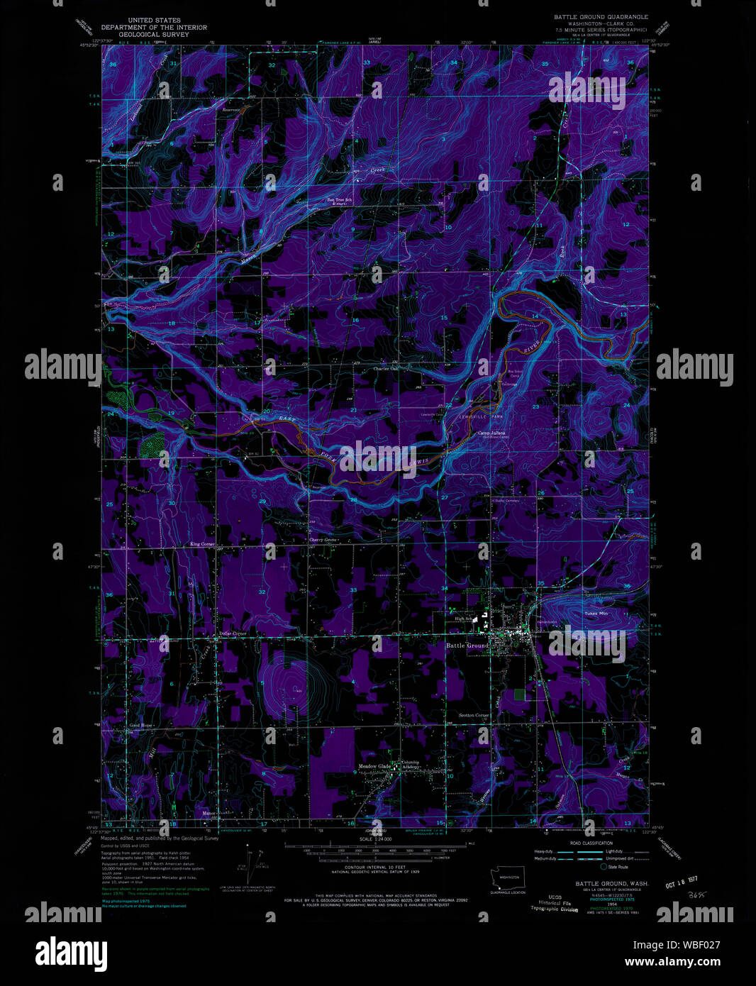 Battle ground washington map hi-res stock photography and images - Alamy