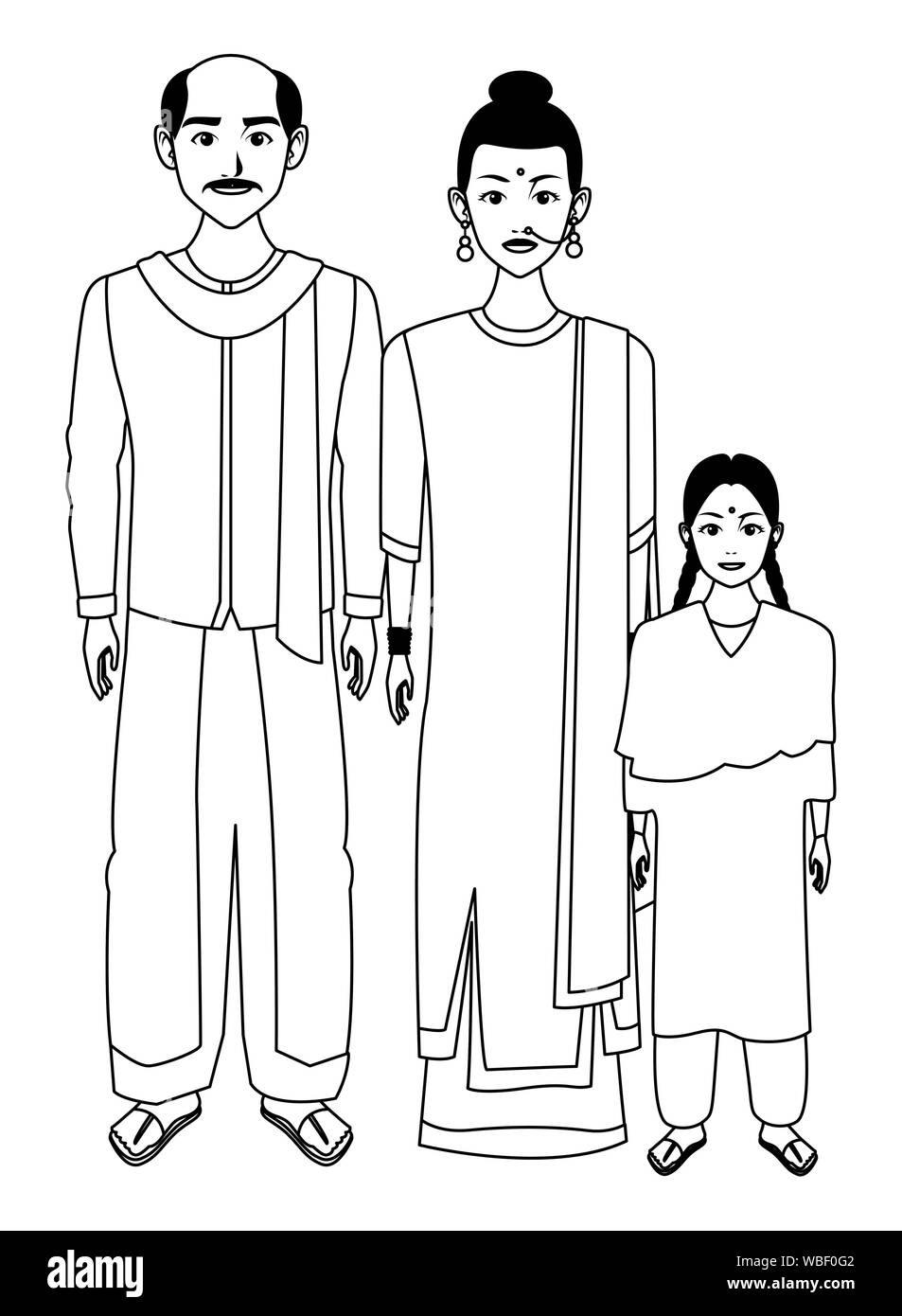 indian asian oriental culture cartoon Stock Vector Image & Art - Alamy