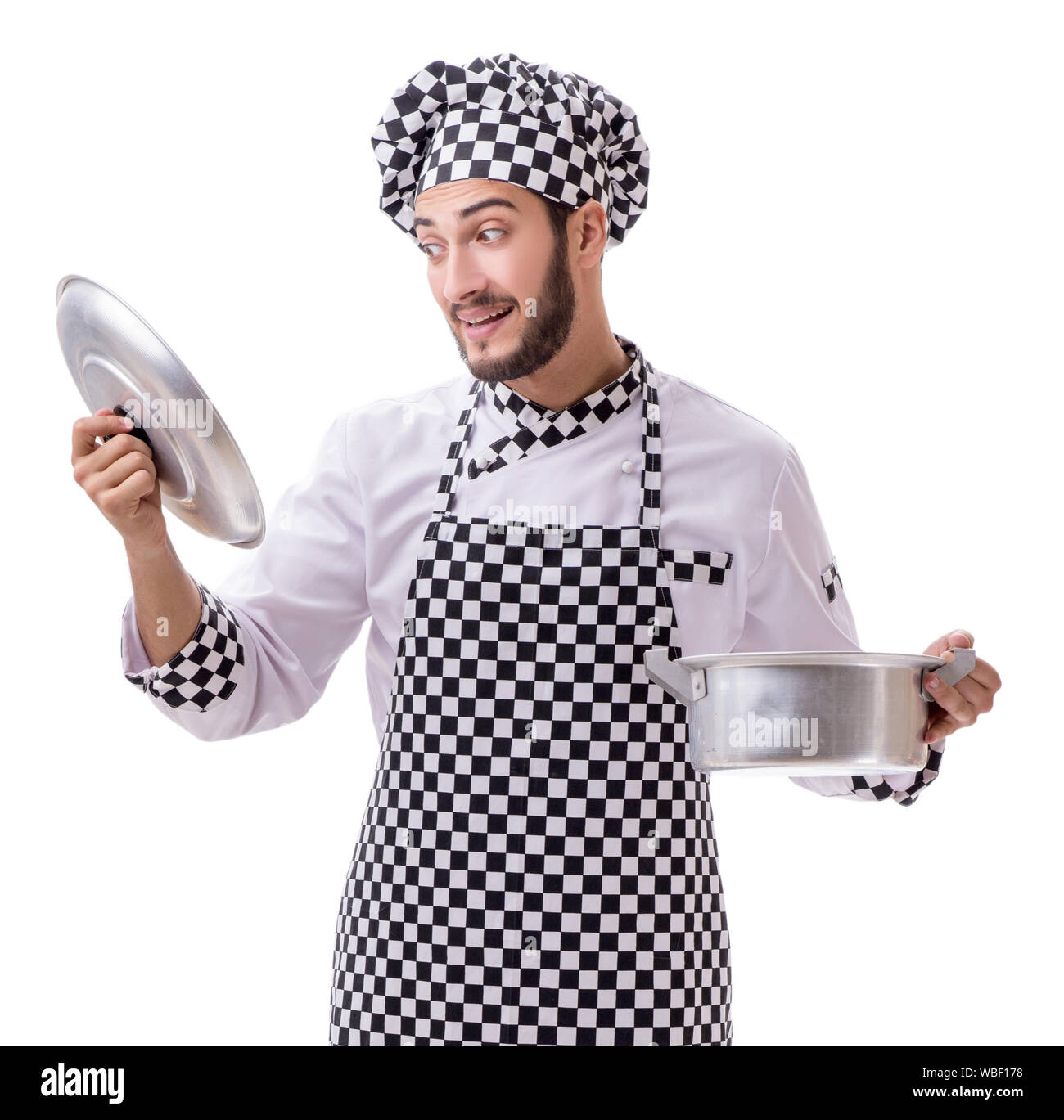 The male cook isolated on the white background Stock Photo - Alamy