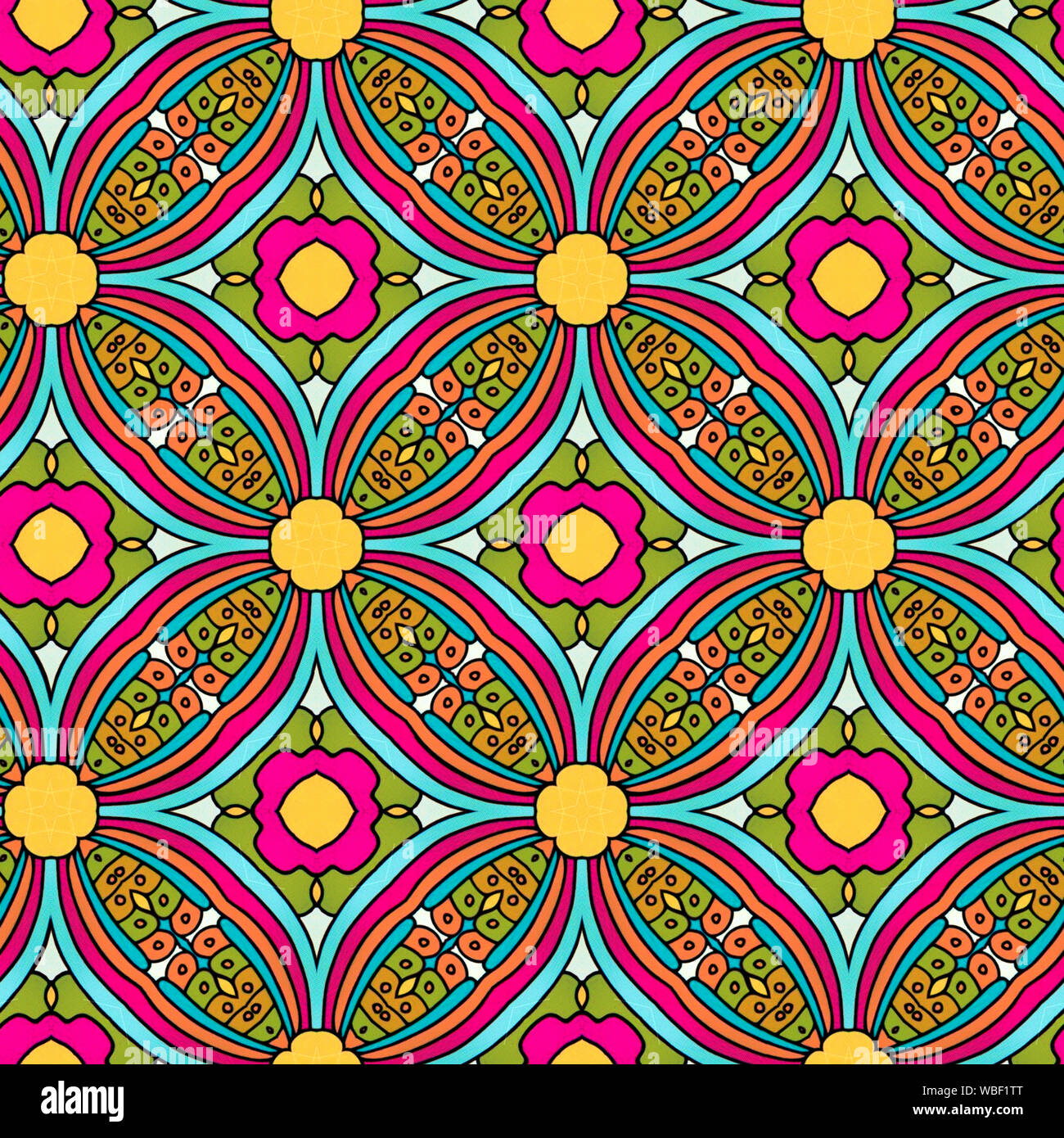 Interesting shapes and colors create a symmetrical design pattern that ...