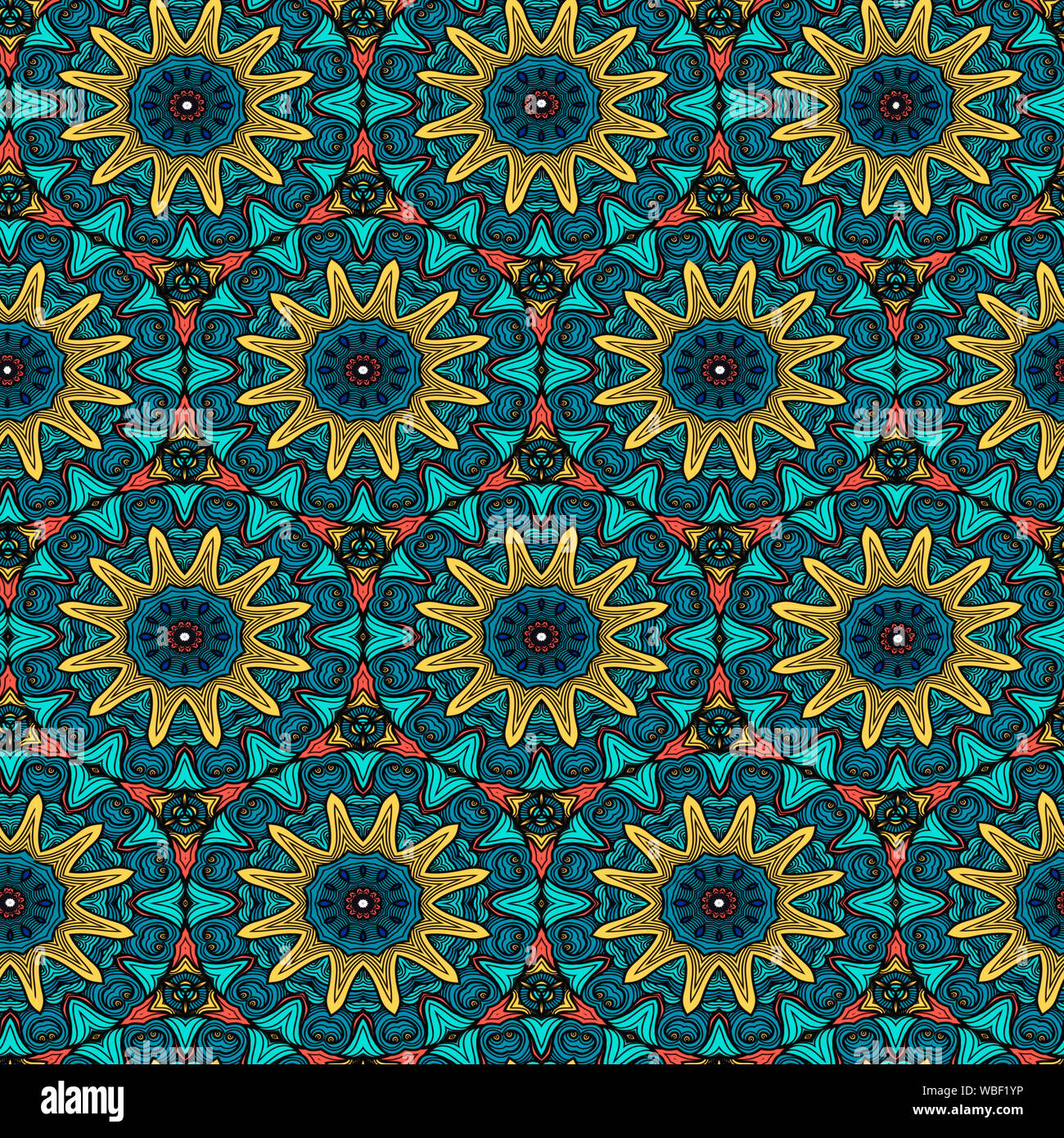 Interesting shapes and colors create a symmetrical design pattern that ...