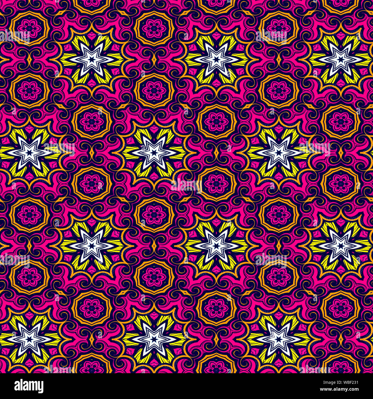 Interesting shapes and colors create a symmetrical design pattern that ...