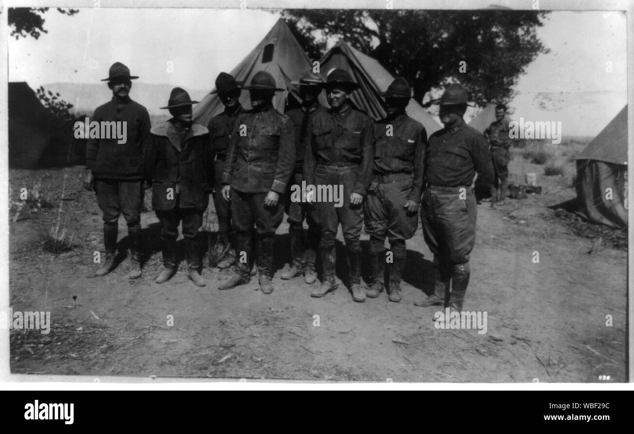Gen. John J. Pershing and staff: Col. L.C. Berry, Col. De. R.C. Cabell ...