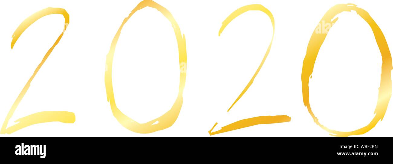 This is a illustration of Handwritten 2020 character illustration Stock ...