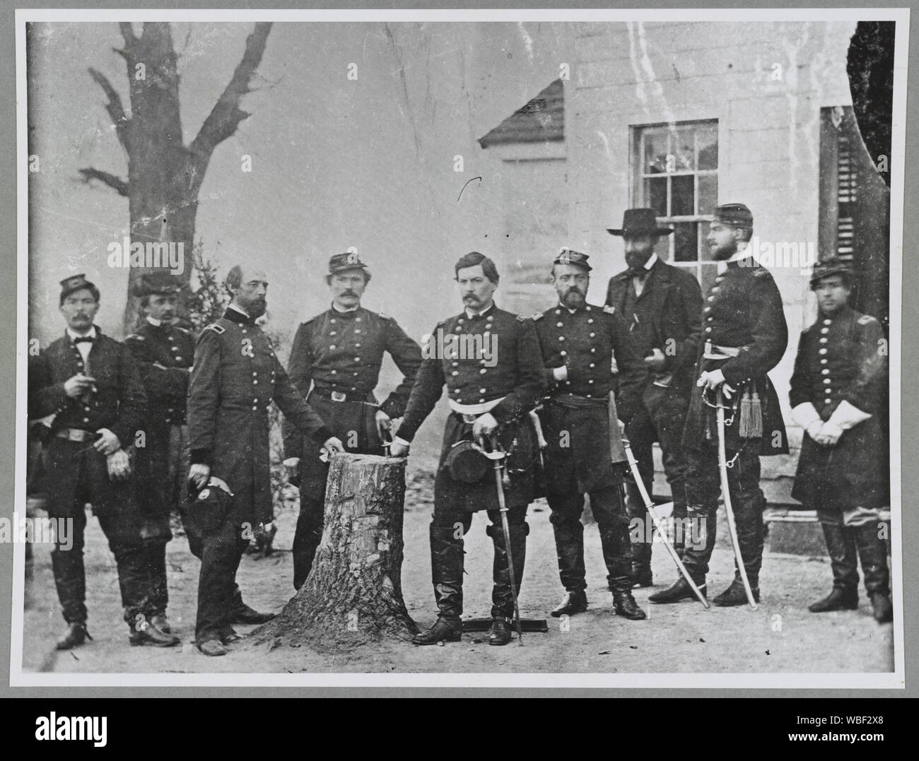 Gen. McClellan and staff Abstract: Portrait shows from left: Lieut ...