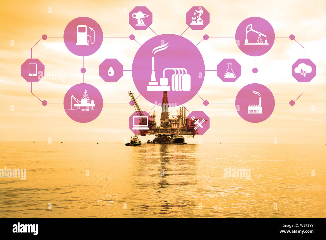 The concept of automation in oil and gas industry Stock Photo - Alamy