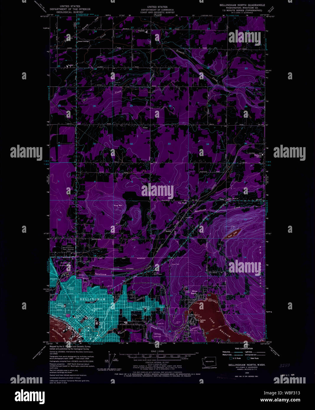 Map of bellingham washington hi-res stock photography and images - Alamy