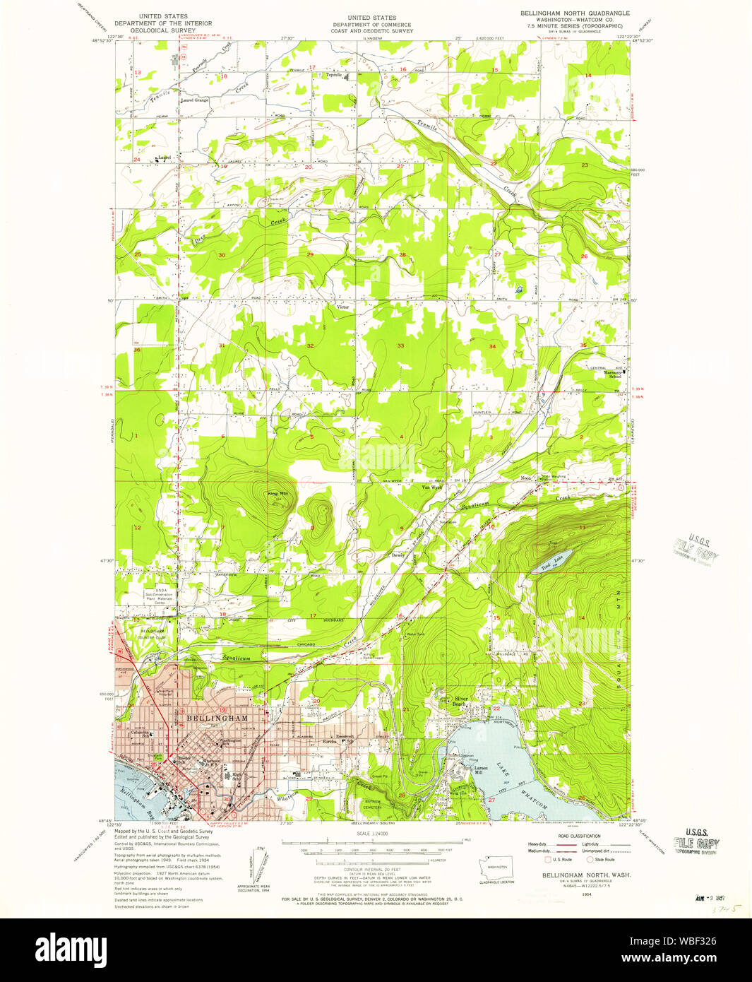 Map of bellingham washington hi-res stock photography and images - Alamy