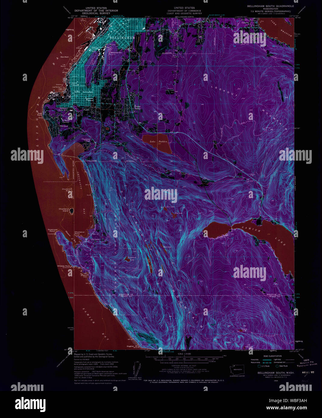 Map of bellingham washington hi-res stock photography and images - Alamy