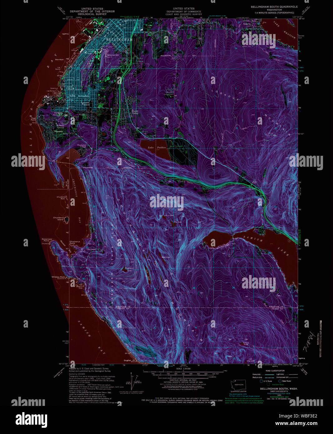 Map of bellingham washington hi-res stock photography and images - Alamy