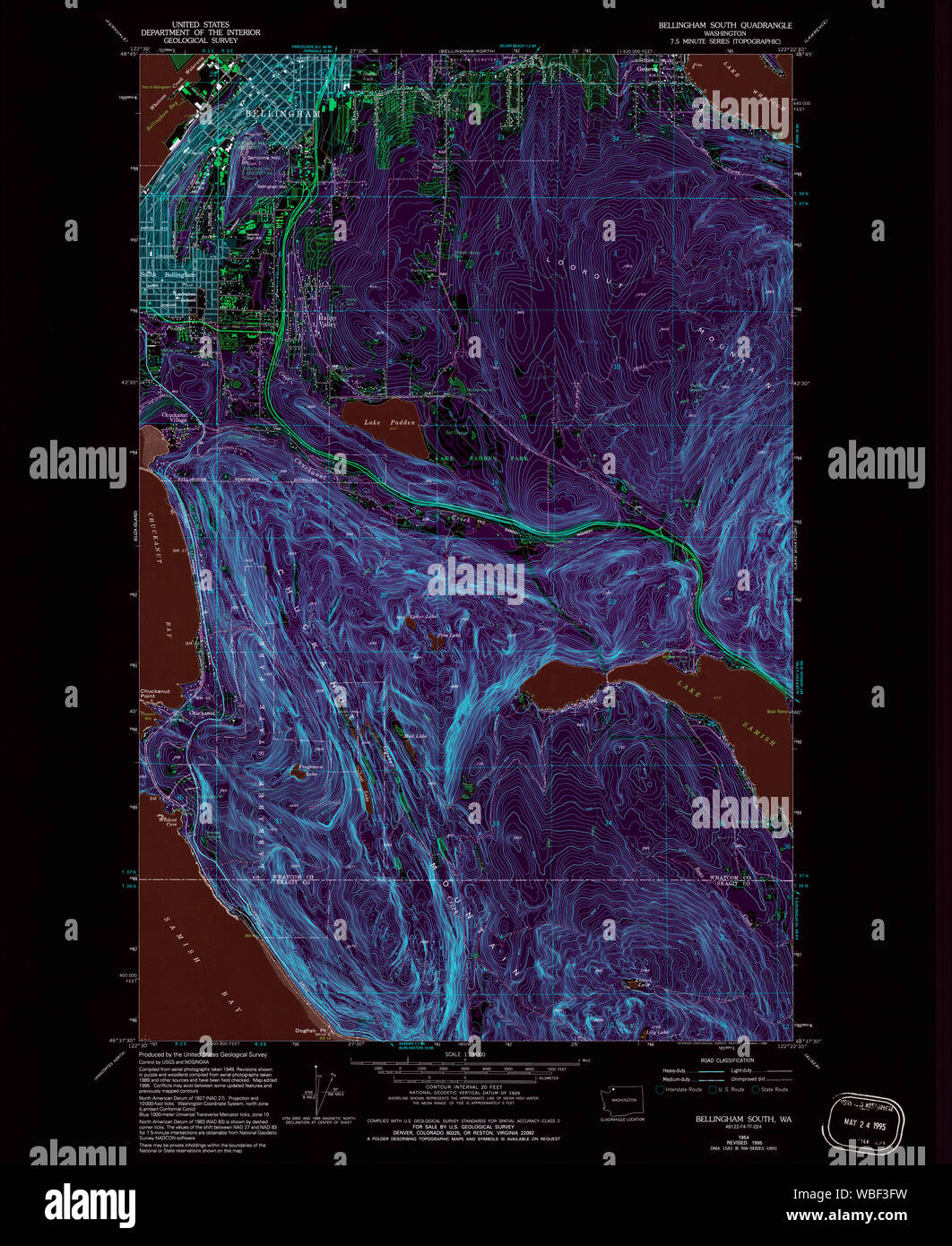 Map of bellingham washington hi-res stock photography and images - Alamy