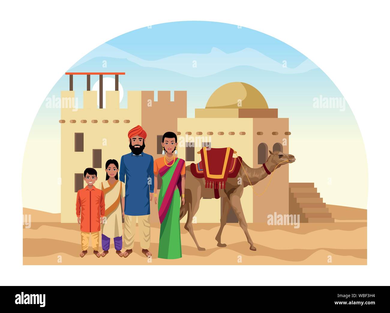 indian asian oriental culture cartoon Stock Vector Image & Art - Alamy