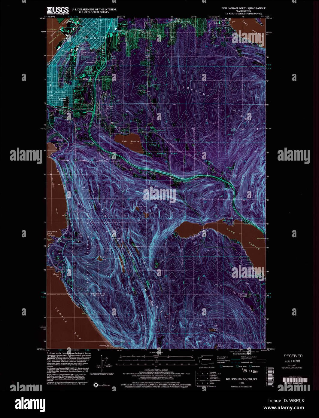 Map of bellingham washington hi-res stock photography and images - Alamy