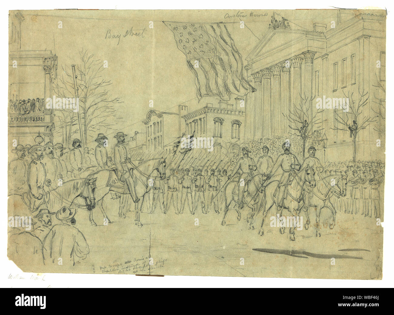 Gen Sherman reviewing his army in Savannah before starting on his new ...