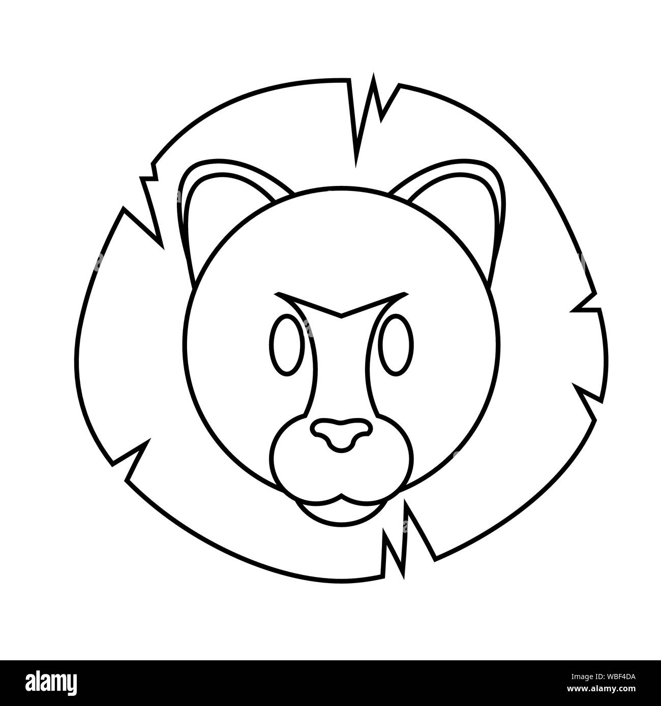 Cute lion face Stock Vector Image & Art - Alamy