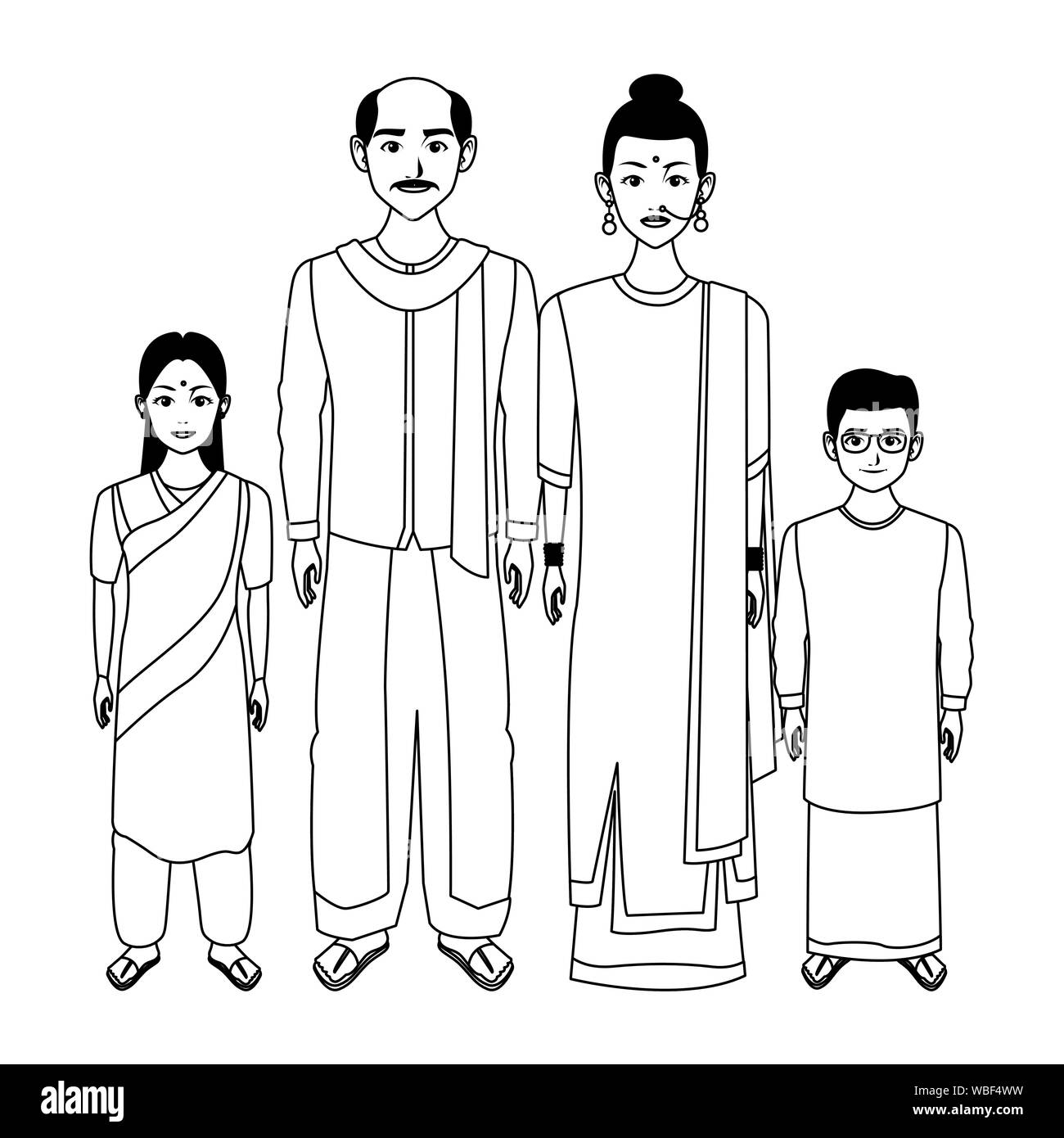 indian asian oriental culture cartoon Stock Vector Image & Art - Alamy