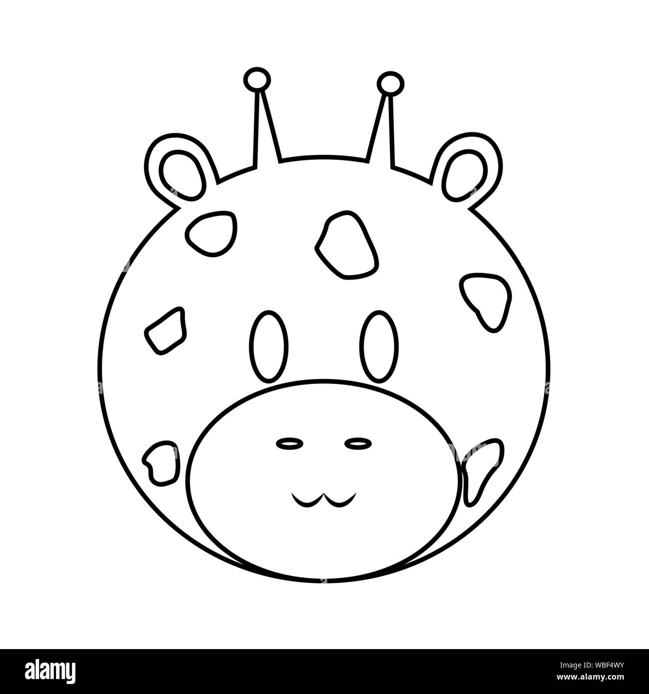 Cute giraffe face Stock Vector Image & Art - Alamy