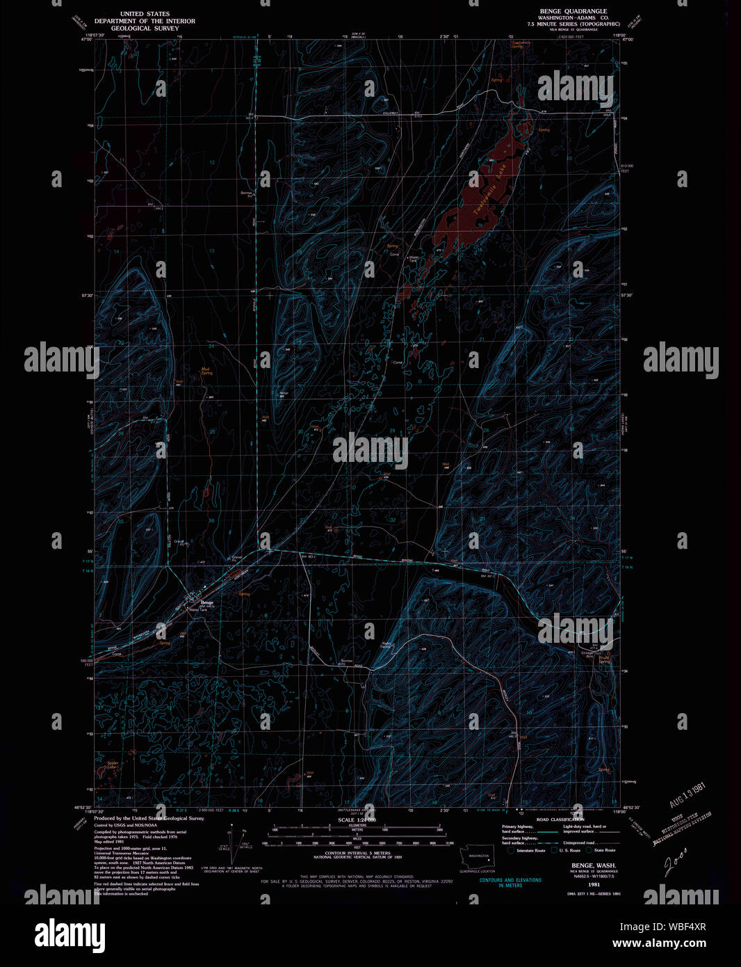 Map of benge washington hi-res stock photography and images - Alamy