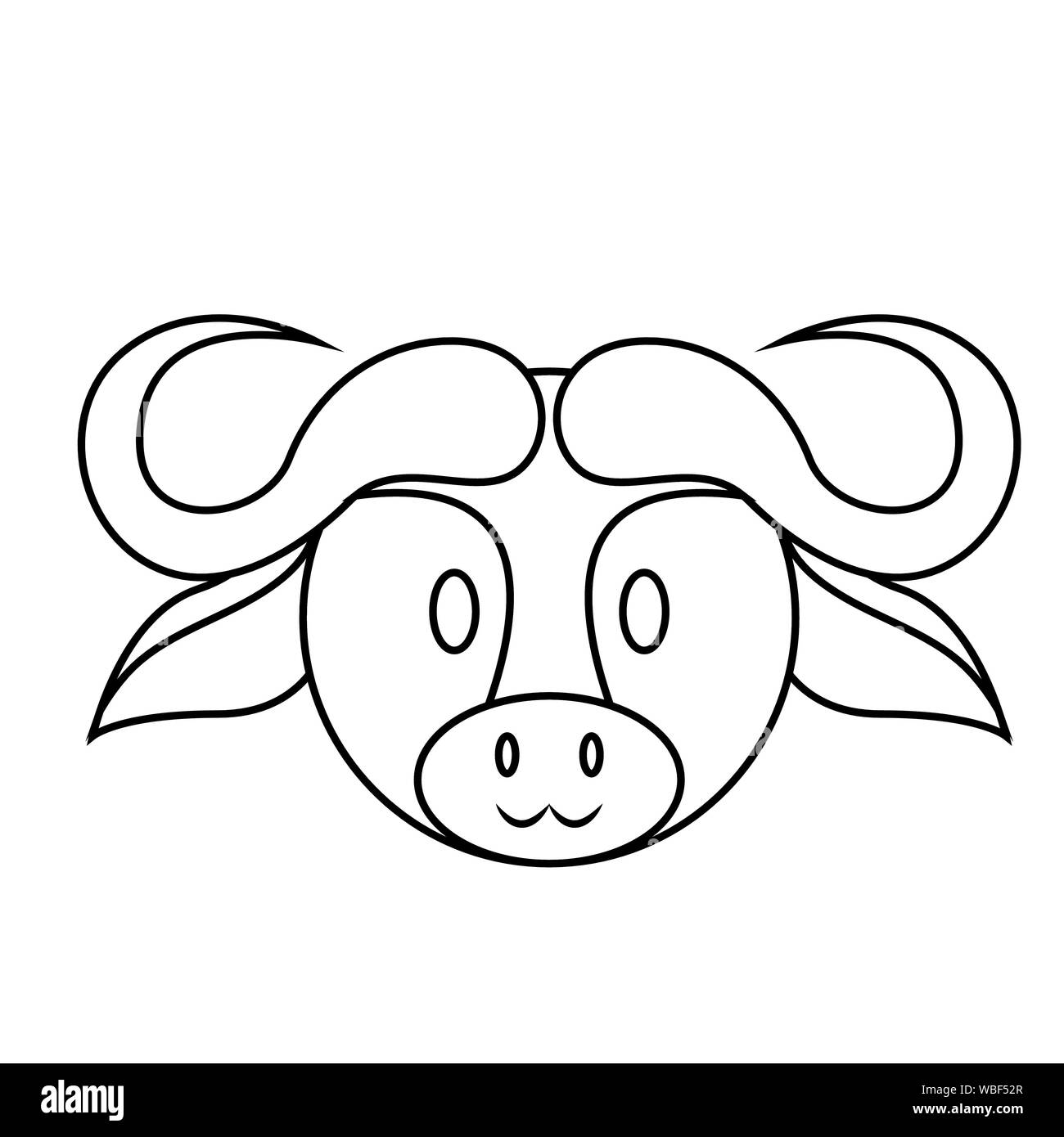 Cute bull face Stock Vector Image & Art - Alamy