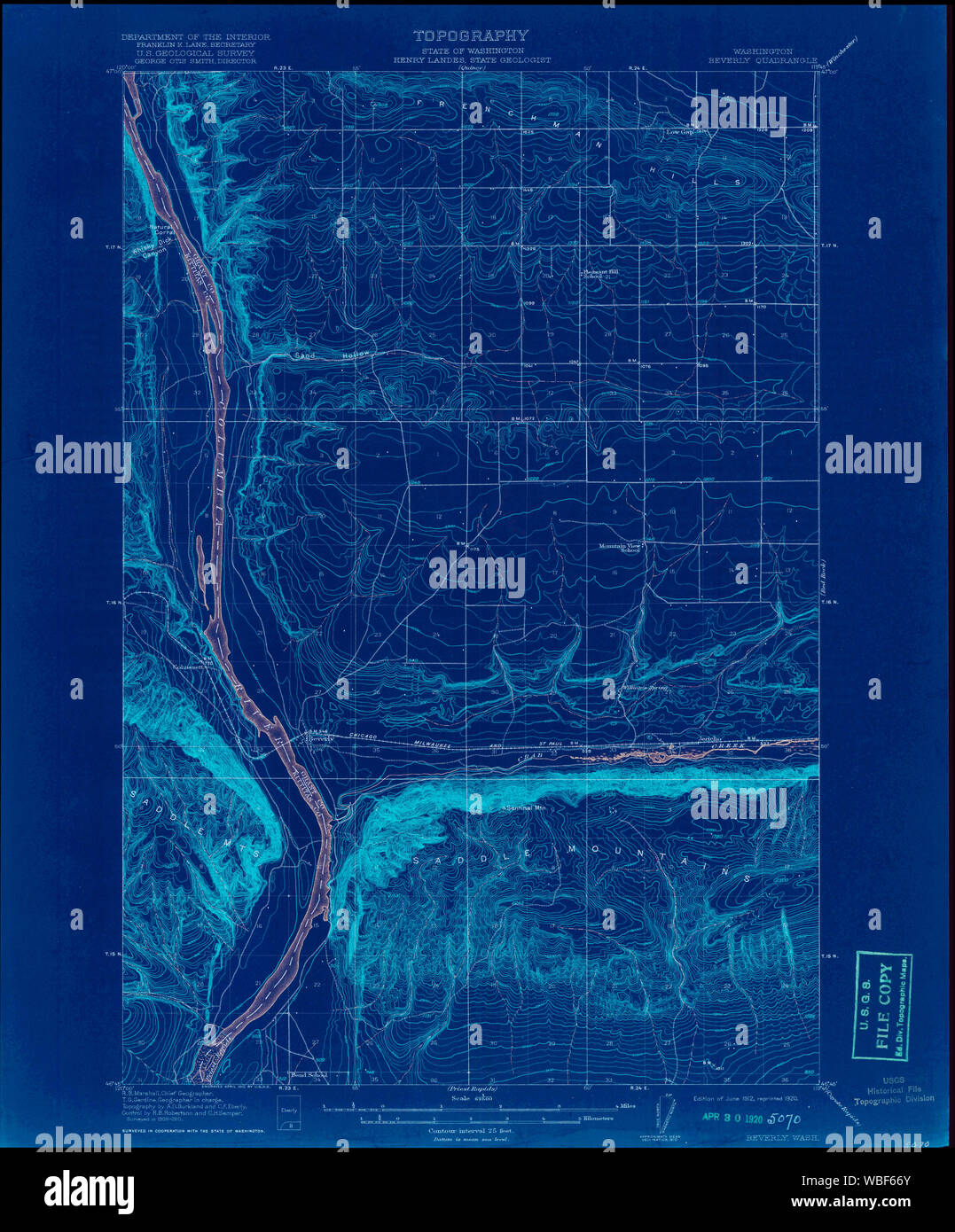 Map of beverly washington hi-res stock photography and images - Alamy