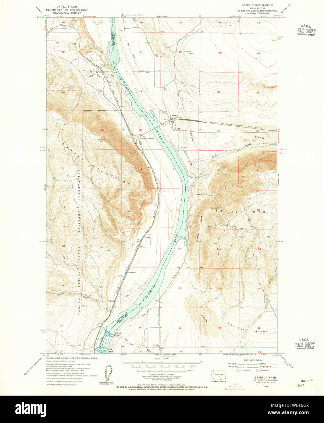 Map of beverly washington hi-res stock photography and images - Alamy