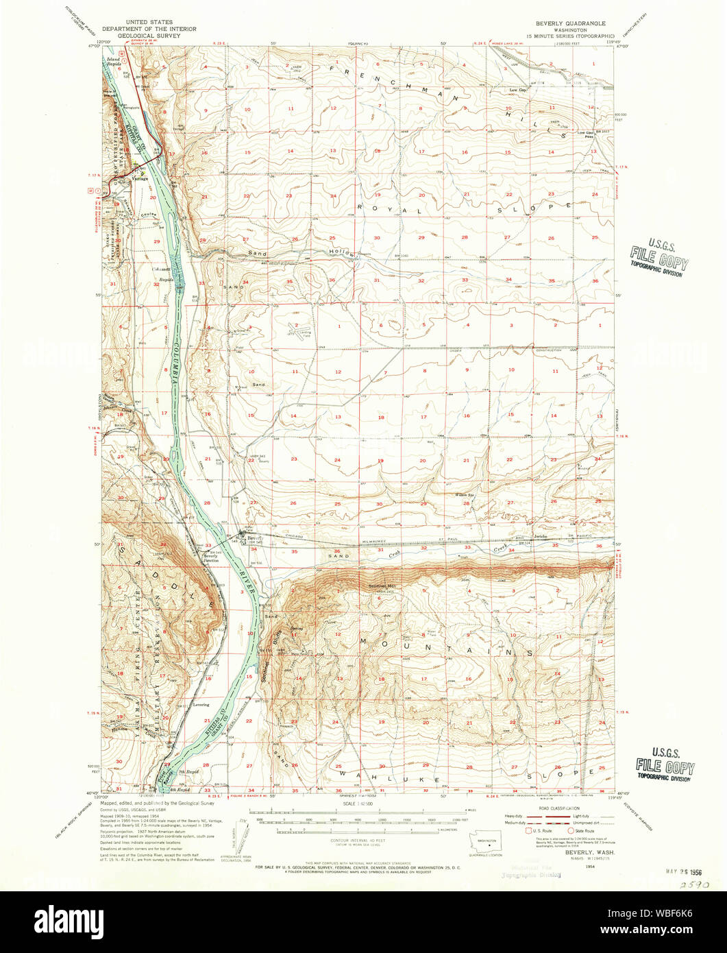 Map of beverly washington hi-res stock photography and images - Alamy
